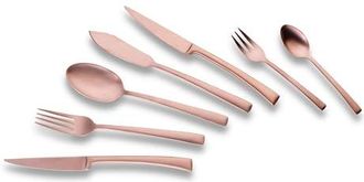 Echtwerk Tafelbesteck Avelino, Bronze Edition, 42-teilig, Essbesteck für bis zu 6 Personen, Edelstahl 18/10, mattiert, Hochwertiges Besteck Set, für festliche 