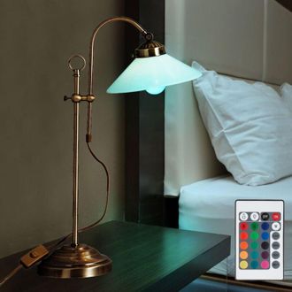 Globo Lighting Lampe de chevet dimmable avec télécommande lampe de lecture Lampe de table led lampe de chambre réglable en hauteur, rvb changement de couleur métal