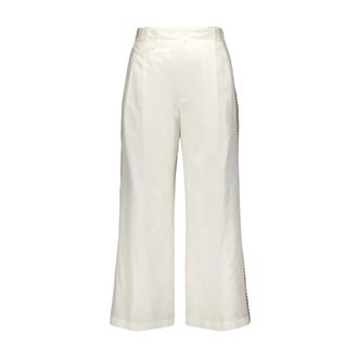Zeus + Dione Wei&szlig;e Seidenhose - - Trousers - Damen - Wei&szlig; - M