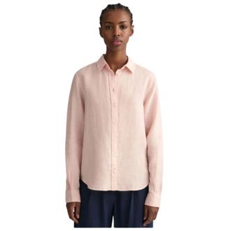 GANT Leinen Chambray Hemd - - Blouses & Shirts - Damen - Orange - L