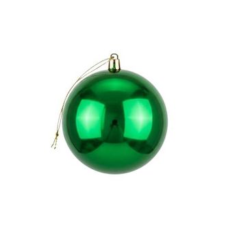 Shatchi 25 cm gro&szlig;e, dunkelgr&uuml;ne Weihnachtskugel, PVC, bruchsicher, gl&auml;nzende Oberfl&auml;che, Festliche Weihnachtsbaum-H&auml;ngedekoration, rundes Ornament f&uuml;r Urlaub