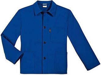Uvex 125 - Veste de travail pour homme - Veste bleue - 100% coton - Poignets droits, Bleu Korn, 56 cm