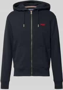 Superdry Sweatjacke mit Kapuze und Logo-Stitching
