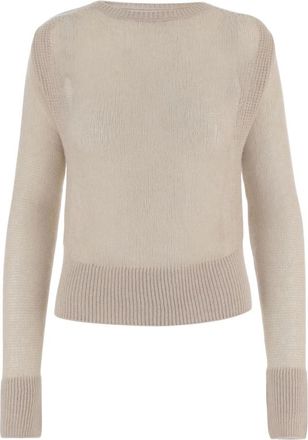 SA SU PHI Femme, Pulls, Beige, Taille: 40 FR Pull ras du cou en cachemire