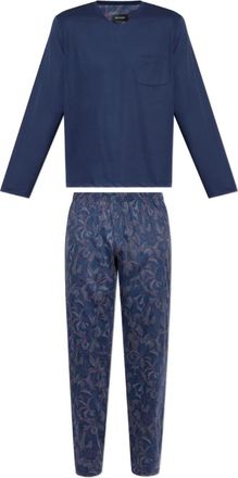 Hanro pyjama à col v - Bleu
