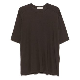 Paura Braunes Regular Fit T-Shirt - - Tops - Herren - Braun - S