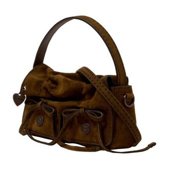 Acne Studios Womens Multipocket Calfskin Shoulder Bag Brown