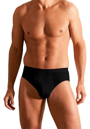 Novila Herren Sport-Slip schwarz Baumwolle & Mix unifarben