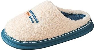 Generic Pantoufles chaudes pour homme - Jolies pantoufles chaudes en coton - Semelle souple - Antid&eacute;rapantes - En mousse &agrave; m&eacute;moire de forme - Confortables - C