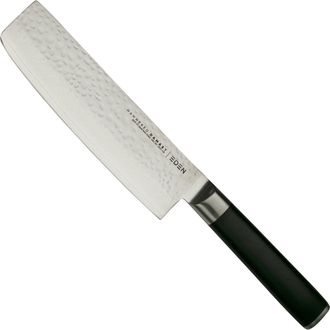 Eden Paris Hammered Damast 2031-116, Nakiri-Messer 16,5 cm, Schwarz G10 Griff, Klinge aus geh&auml;mmertem Damaststahl, 60 HRC, AUS-10 Damaststahl
