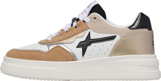 W6YZ Xenia W Suede/Micro/Metallic Sand-White-Platinum, beige, 41 EU