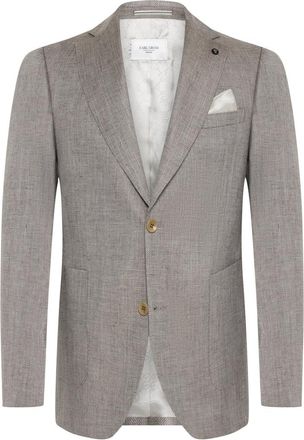 Carl Gross Einreiher-Sakko Freedy aus einem Leinen-Schurwolle-Mix in