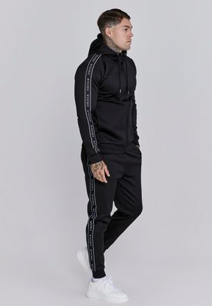 Siksilk Herrenschwarz Kapuzenpullover und Jogginghose Set XXL