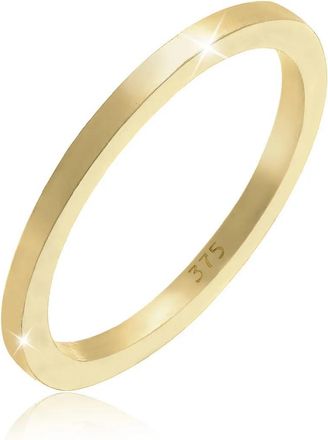 Elli Ringe - Ring Basic Ehering 375 Gelbgold - Gr. 52 MM - in Gold - für Damen