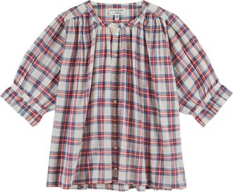 Emile Et Ida Blouse Carreaux Khadi Coton Emile et Ida