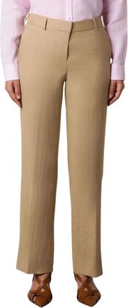Brooks Brothers Femme, Pantalons, Beige, Taille: 44 FR Wide Leg Tailored Linen Pantalons