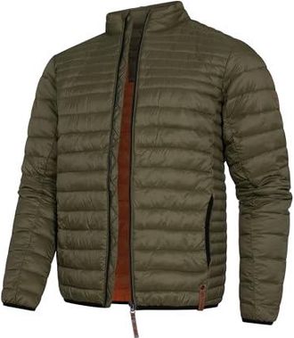 Indicode Hommes Islington Jacket | Veste matelass&eacute;e l&eacute;g&egrave;re aspect doudoune Army 3XL