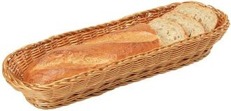 KESPER | Brot- und Obstkorb, 5er Pack, Material: Kunststoffgeflecht, Ma&szlig;e: 41 x 16 x 7cm, Farbe: Braun |1784815
