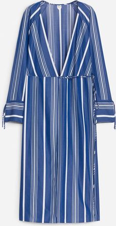 Arket Wickelkleid In Midilänge -Blau