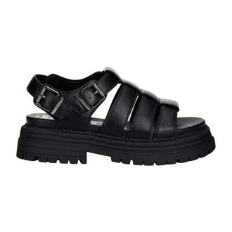 Buffalo Sandale plate Lennox Fisher - Femme - Chaussures - Noir - Taille: 37 EU