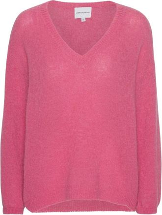 Americandreams Americandreams, Femme, Pulls, Rose, Taille: 38 FR Silja V Neck Knit
