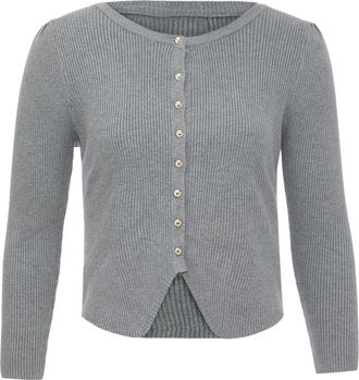 Dreimaster Dreimaster Strickjacke Frauen grau melange