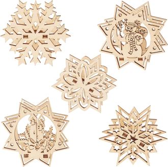 Rudolphs Schatzkiste Aufstecksterne 5er-Set Motive Sortiert BxH 6x6cm NEU Schwibbogen Leuchterbogen