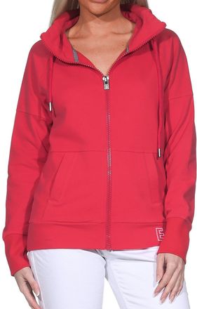 Elbsand Damen Sweatjacke High Neck Damenjacke mit Kragen ESWAina 70665 00 Barberry (4580) XL