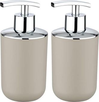 WENKO Seifenspender Brasil, nachf&uuml;llbarer Seifendosierer f&uuml;r Badezimmer und K&uuml;che, aus bruchsicherem Kunststoff, BPA-frei, Fassungsverm&ouml;gen: 320 ml, 7,3 x 1