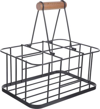 NUOBESTY STOBAZA Bierflaschenregal aus Metall Multifunktionaler Bierflaschentr&auml;ger und Weinflaschenhalter Grau Robuster Bierst&auml;nder f&uuml;r Zuhause und Feier Prakt