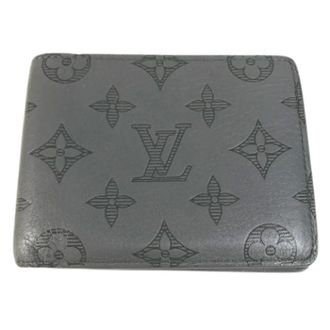 Louis Vuitton Portefeuille bi-pli Pre-owned Monogram Shadow - Femme - Pre-owned - Gris - Taille: ONE Size