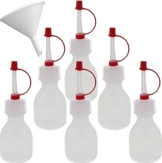 mikken Art 6 Spritzflaschen 20 ml Dosierflaschen BPA frei made in Germany - inkl. Einfülltrichter