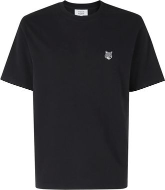 Maison Kitsun&eacute; Homme, Tops, Noir, Taille: M Fox Head Comfort Tee-Shirt