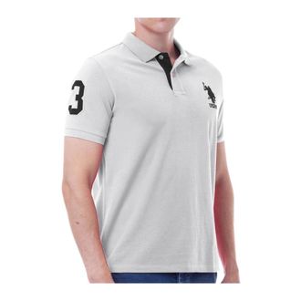 U.S.Polo Association Wei&szlig;es Baumwoll-T-Shirt mit Logo - - Tops - Herren - Wei&szlig; - M