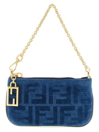 Fendi Ff Mini pochette en jean