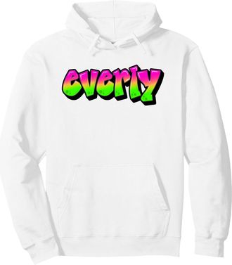 BDAZ Everly Graffiti Personalisierter Name Gr&uuml;n Rosa Frauen M&auml;dchen Pullover Hoodie