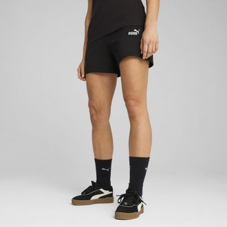 Puma Short 5 &agrave; taille haute et petit logo N&deg; 1 Logo Essentials Femme, V&ecirc;tements, Noir, XL