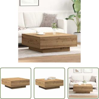 vidaXL vidaXL Table basse bois - Table basse Ch&ecirc;ne artisanal 80 x 80 x 31 cm