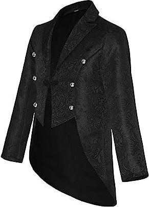 Generic Vestes de frack r&eacute;tro, steampunk, pour homme, style gothique, m&eacute;di&eacute;val, pour Halloween, vampire, cosplay, costume victorien, style palais victorien, s