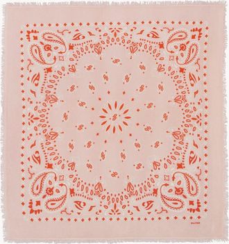 Kujten Grand bandana cachemire bicolore imprim&eacute; - Grand Bandana Hachiko Bico