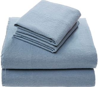 Comfort Spaces Bettlaken mit Kissenbezügen King Solid Blue