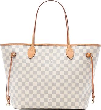 Louis Vuitton Shopper - Damier Azur Neverfull MM - Gr. unisize - in Weiß - für Damen