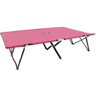 vidaXL Vidaxl - Chaise longue pliable 2 places rose acier