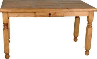 MiaMöbel Esstisch Mexico Möbel 200x100 cm Landhausstil Massivholz Pinie Honig