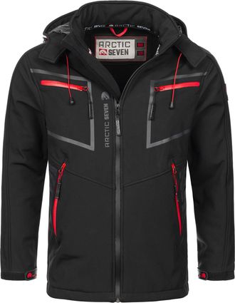 Arctic Seven Herren Softshell Jacke Schwarz