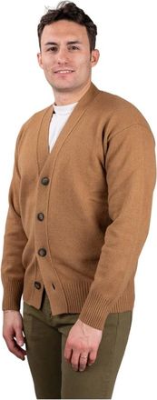 Gran Sasso Homme, Pulls, Brun, Taille: L Super Geelong Cardigan