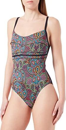 Haute Pression Femme T1086 Co1 Maillot de bain une pi ce, Multicolore, 48 Grande taille EU