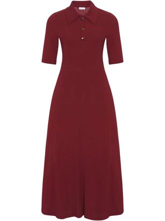 Rosetta Getty robe-polo en coton biologique - Rouge