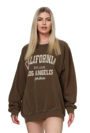 Worldclassca Longsweatshirt Worldclassca Oversized Sweatshirt CALIFORNIA Print Langarm Pullover