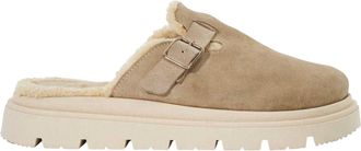 Dune London Damen/Damen Gene Leder Faux Shearling gef&uuml;ttert Clogs (Sand)